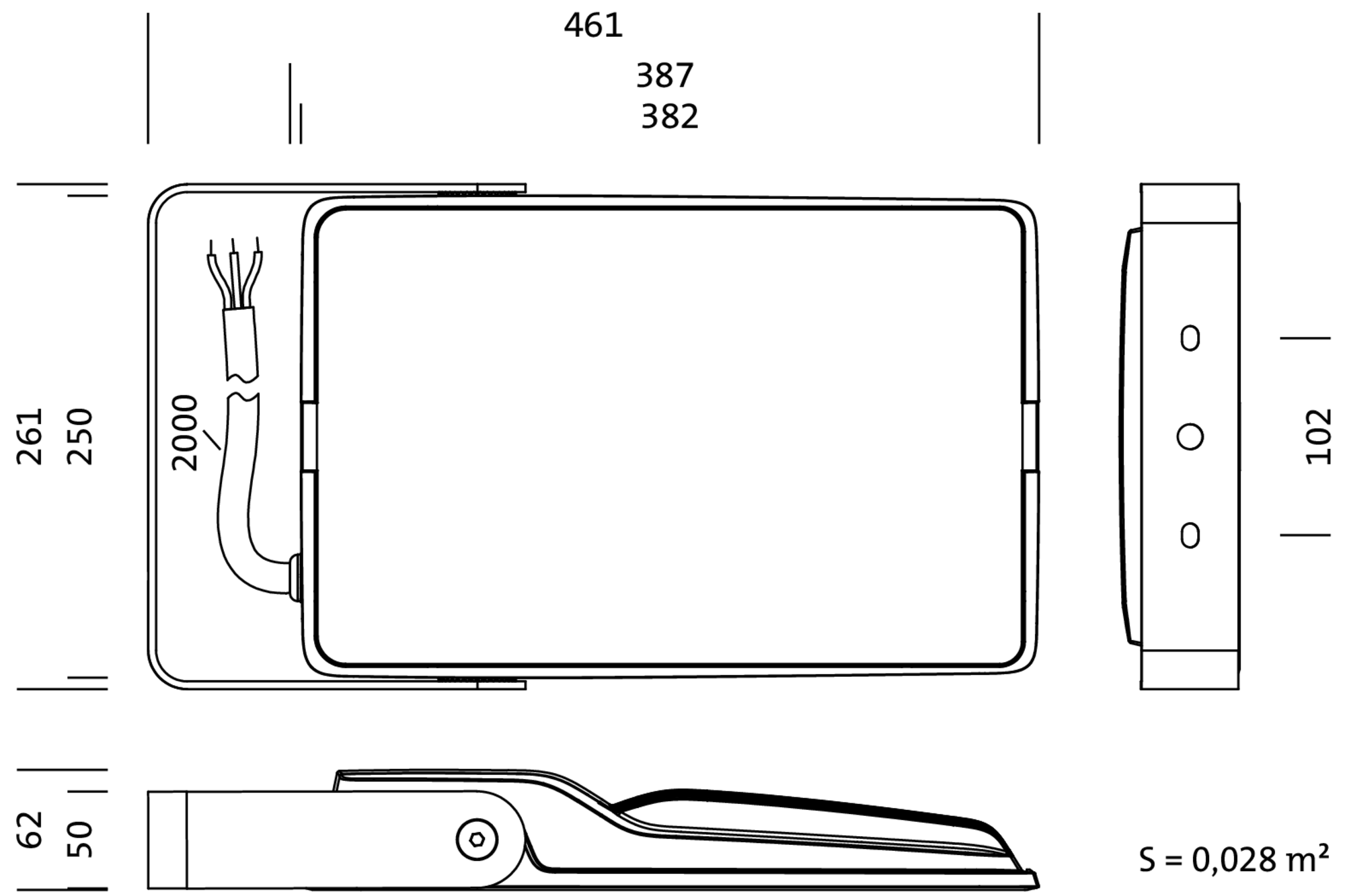 SiCompact® 31 mini, PL32, asymmetrisch strahlend | SITECO