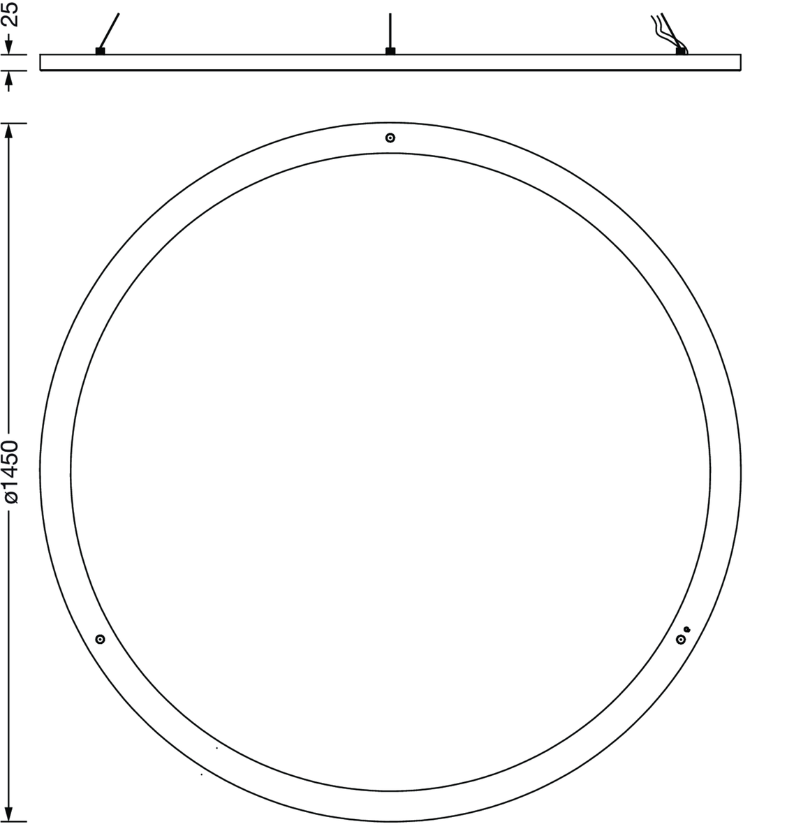 Silica® 21 Ring-D, Ringunterseite leuchtend, DALI 2, weißaluminium (RAL ...